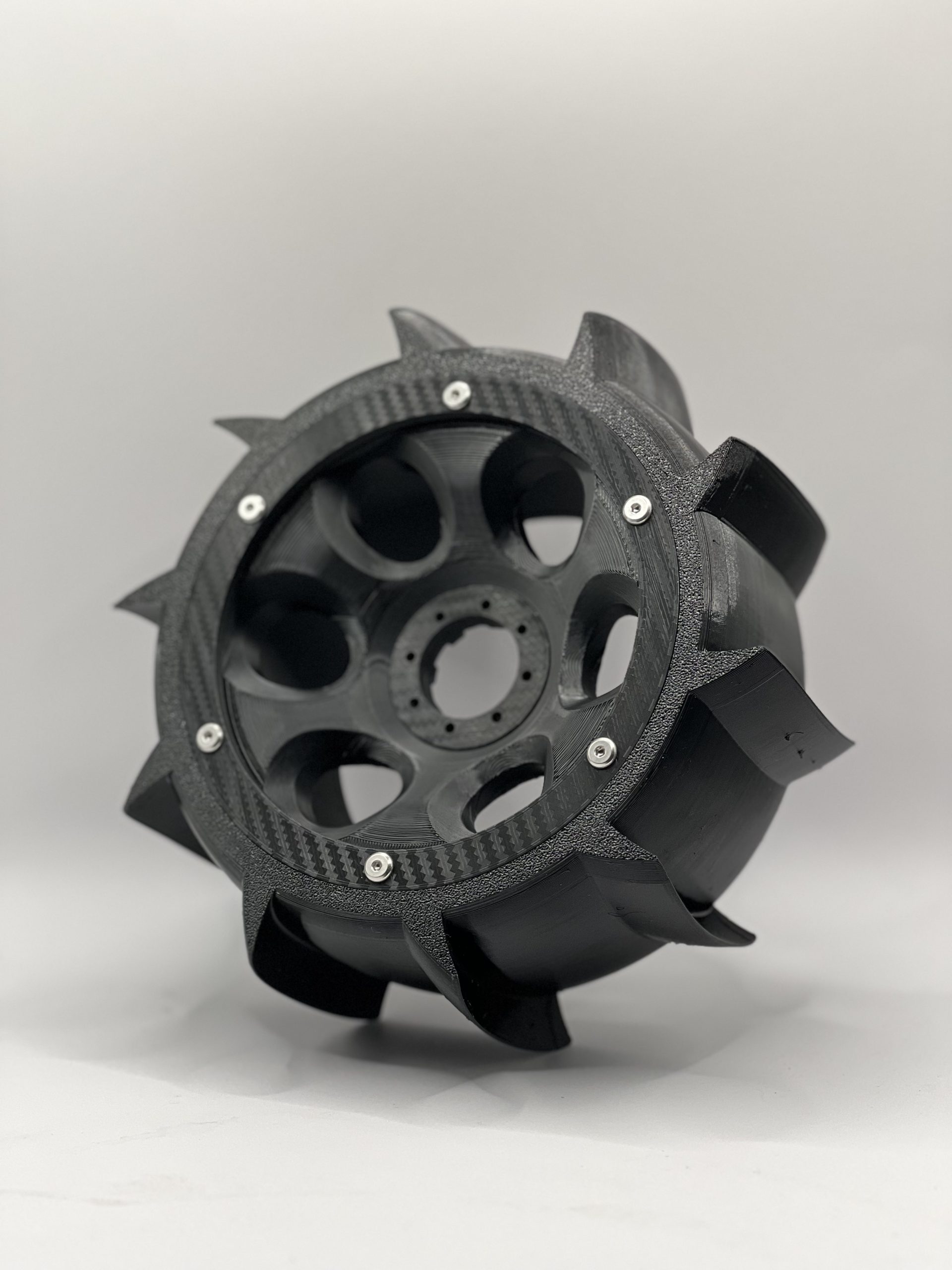 180mm(7") x 80mm(3.15") 10 Paddle Tires- 1/8th scale - Black - AKRC ...